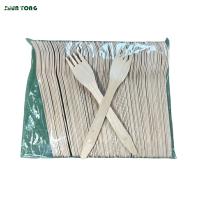 China Bulk Bamboo Disposable Tableware Fork 165mm With Stiffener For Steak Salad for sale