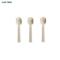 China 105mm Wooden Disposable Utensils Spork Eco Cutlery For Desserts Tasting Custom for sale