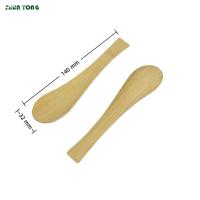 China Premium 140mm Disposable Bamboo Utensils Bulk Soup Spoon Eco Friendly Cutlery for sale
