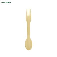 China Smooth Dual Ended Bamboo Spork Bulk Flatware 170mm ODM for sale
