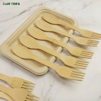China Smooth Dual Ended Bamboo Spork Bulk Flatware 170mm ODM for sale