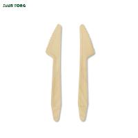 China Birch Disposable Wooden Forks Bulk Knife Compostable Cutlery For Steak Catering 165mm for sale