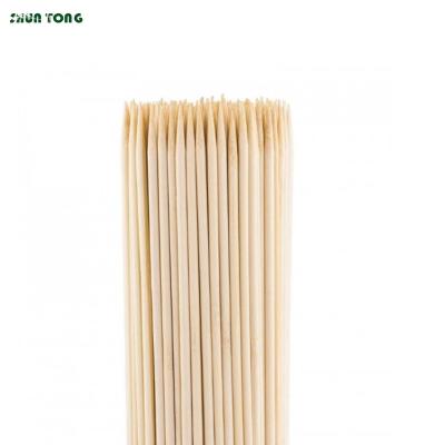 China 10 Inch Natural Bamboo Skewer Sticks Disposable For BBQ Catering Marshmallow Roasting for sale