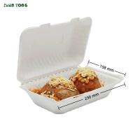 China Compostable 9x6 Bagasse Clamshell - Engineered for QSR Burgers & High-Efficiency Takeout for sale