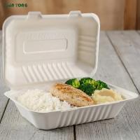 China Compostable 9x6 Bagasse Clamshell - Engineered for QSR Burgers & High-Efficiency Takeout for sale