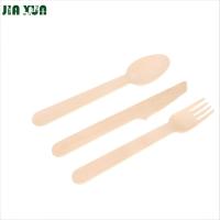 China 140mm natural birchwood cutlery with smooth finish — eco friendly disposable wooden utensils for sale