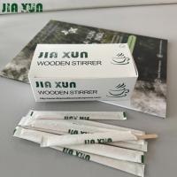 China FSC Certified 140mm Rounded End Wooden Coffee Stirrers, Suitable for 8 oz Cups or 12 oz Cups for sale