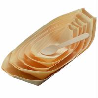 China Disposable wooden boats—available in multiple sizes, free from chemical additives for sale