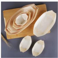 China Eco-Friendly Disposable Wooden Food Boats Wholesale for sale
