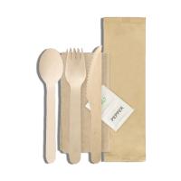 China Eco-Friendly Disposable Wooden Cutlery Sets for Sustainable Dining Solutions for sale