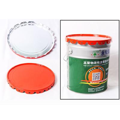 China 10L Metal Chemical Buckets 0.32-0.42mm With Flower Edge Lid for sale