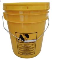 China Yellow Plastic Bucket Containers UN Rated 20L For Glue Storage for sale