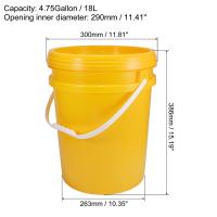 China PE 18L Latex Plastic Paint Pails With Lid Plastic Handle UN Rated for sale
