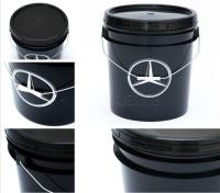 China 18 Liter Black Plastic Bucket Containers For Washing Car Customized for sale