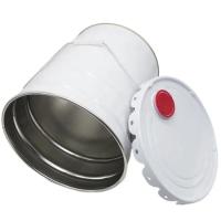 China 20L Empty Metal Pails With Spout Lid For Industrial Grease Packages for sale