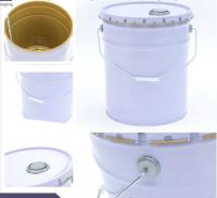 China Steel 5 Gallon Metal Paint Bucket Rust Resistant With Spouted Lug Cover for sale