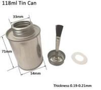 China 118ML Metal Tin Containers With Screw Top Lid For Chemical Adhesives for sale