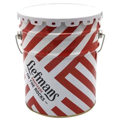 China 18L Metal Grease Bucket With Flower Edge Lids UN Approved for sale