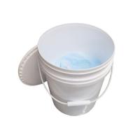 China Detergent Preservation 5 Gallon Plastic Storage Buckets With Lids for sale
