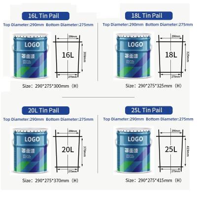 China Round UN Rated Ink Bucket Metal Iron Galvanized Pails For Inks Storage for sale