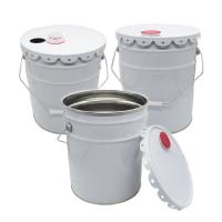 China UN Rated 5 Gallon Metal Drums With Flower Edges Lid And Spout for sale