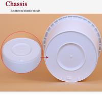 China 3 Gallon Food Grade White Plastic Bucket Containers With Handle Lids for sale