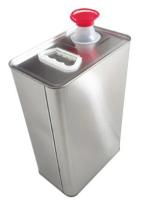 China 2L Empty Food Grade Rectangular Virgin Olive Oil Tin Can With Metal Handle for sale