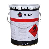 China 5L Powder Coating Metal Paint Bucket Black Handle White Color for sale