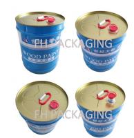 China Round Tight 5 Gallon Closed Head Steel Pail With Rieke Spouts for sale