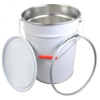 China 16L Printing Ink Empty Metal Pail With Lever Lock Ring Lid for sale