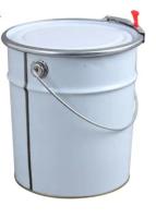 China Gold Phenolic Lined Open Head Steel Pail 1 Gallon To 7 Gallon for sale