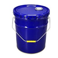 China Tinplate 20L Metal Pail Bucket With Removable Flower Lug Lid for sale