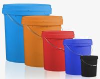 China Round Plastics Buckets With Lids 2-3mm For Storaging for sale