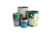 China 1 Gallon Round Oil Paint Iron Tinplate Cans With Plastic Hoop Handle for sale