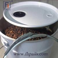 China Food Grade 25 L Metal Pail Bucket Coffee Bean Storage Chemical Resistant for sale