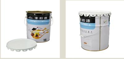 China Tinplate Ink Pails with Rubber Gasket Lid and Capacity Options for sale