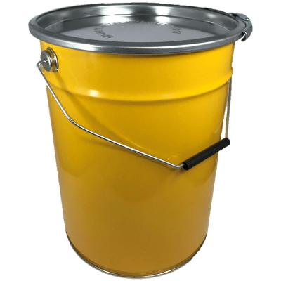 China Epoxy Lined Steel Open Head Pail With Ring Seal Cover Epdm Gasket for sale