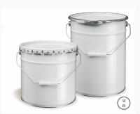 China Tapered Metal Pails With Lever Lock Ring Lid for sale