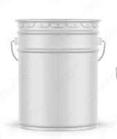 China White Matte Metal Paint Bucket With Flower Edge Lid for sale