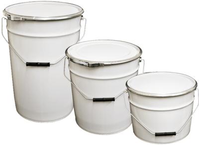 China 18 Liter Tinplate Bucket Incl Press-In Lid With Clamping Ring for sale