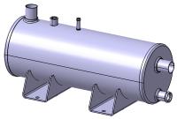 China Fuel Cell Tail Drain Tank 5L 304 Stainless Steel Integrated Muffler Optional Level Sensor for sale
