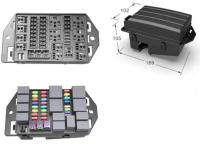 China Fuel Cell Low Voltage Fuse Box 26 Fuses 8 Relays PA6+GF15 Automotive Grade IP54 for sale