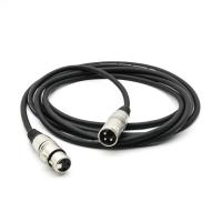China 10ft XLR Male To XLR Female Condenser Mic Cable For Stage And Live Music Black Mic Cable for sale