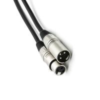 China 3 Pin XLR Microphone Cables Male To Female Mic Cord Black XLR Cable for sale