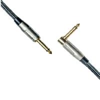 China 100% OEM Guitar Cable Instrument Patch Cable Tweed Cloth Straight To Angle Amp Cable for sale