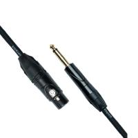 China 0.25 Inch XLR Mic Cable Black Microphone Cable Male To XLR Female Microphone Adapter For Mixer for sale