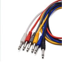 China 1 Foot Guitar Patch Cables Leads For Effect Pedal 6 Colors Guitar Pedal Instrument Cable for sale