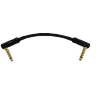 China Helical Shielded 2 Pcs Pack 6.35mm Angled Plug Pedalboard Patch Cables Instrument Cable for sale