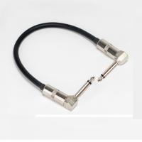 China 2 Pcs Pack 6.35mm Guitar Patch Cable Guitar Pedal Leads Right Angle To Straight for sale