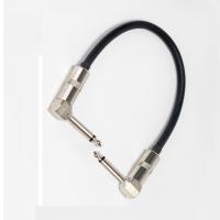 China 6.35mm Guitar Patch Cable Pedal Leads 2 Pcs Pack Angled Guitar Pedal Leads for sale